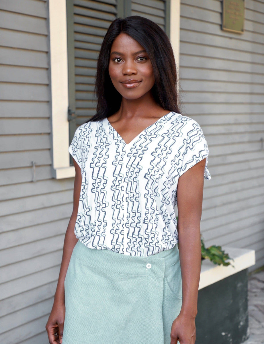 Mambo Blue Striped Top | Fair Trade | Passion Lilie