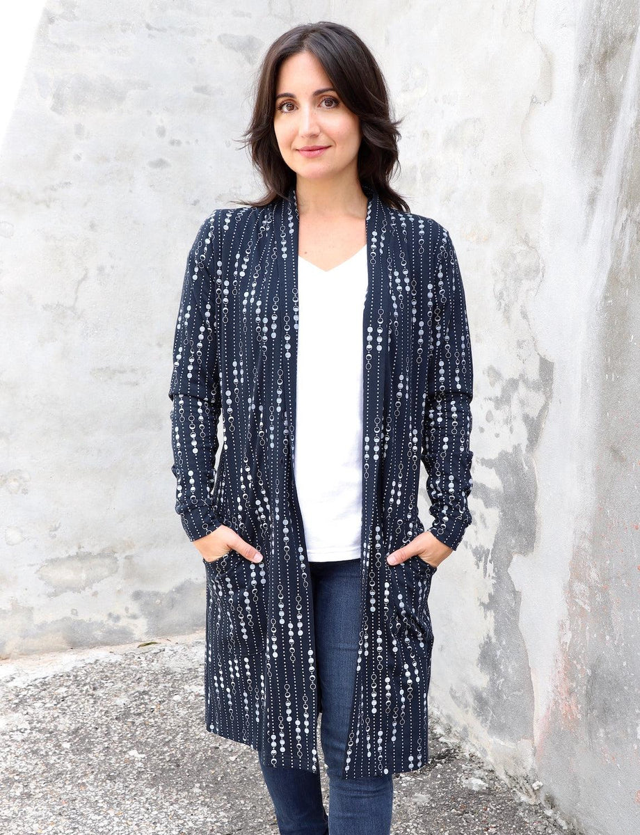 Moon Print Cardigan | Organic Cotton | Passion Lilie