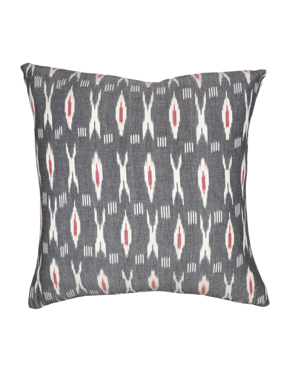 XO Grey & Red Fair Trade Throw Pillow Cover– Passion Lilie
